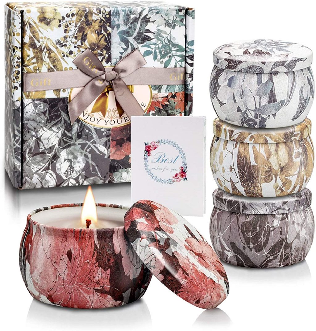 Juego de 4 Velas Perfumadas, hermosos diseños y suaves fragancias. ¡El ...